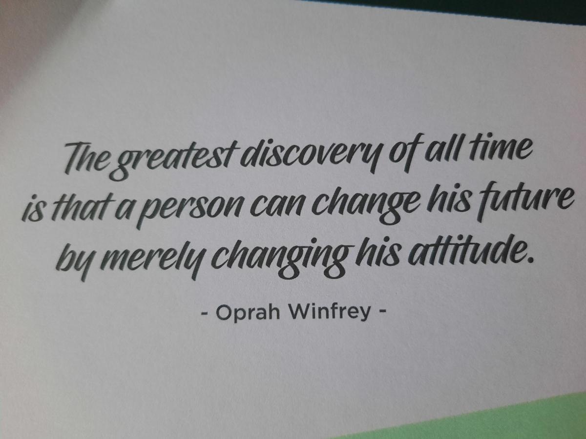 Change of attitude – The Distinct Dot