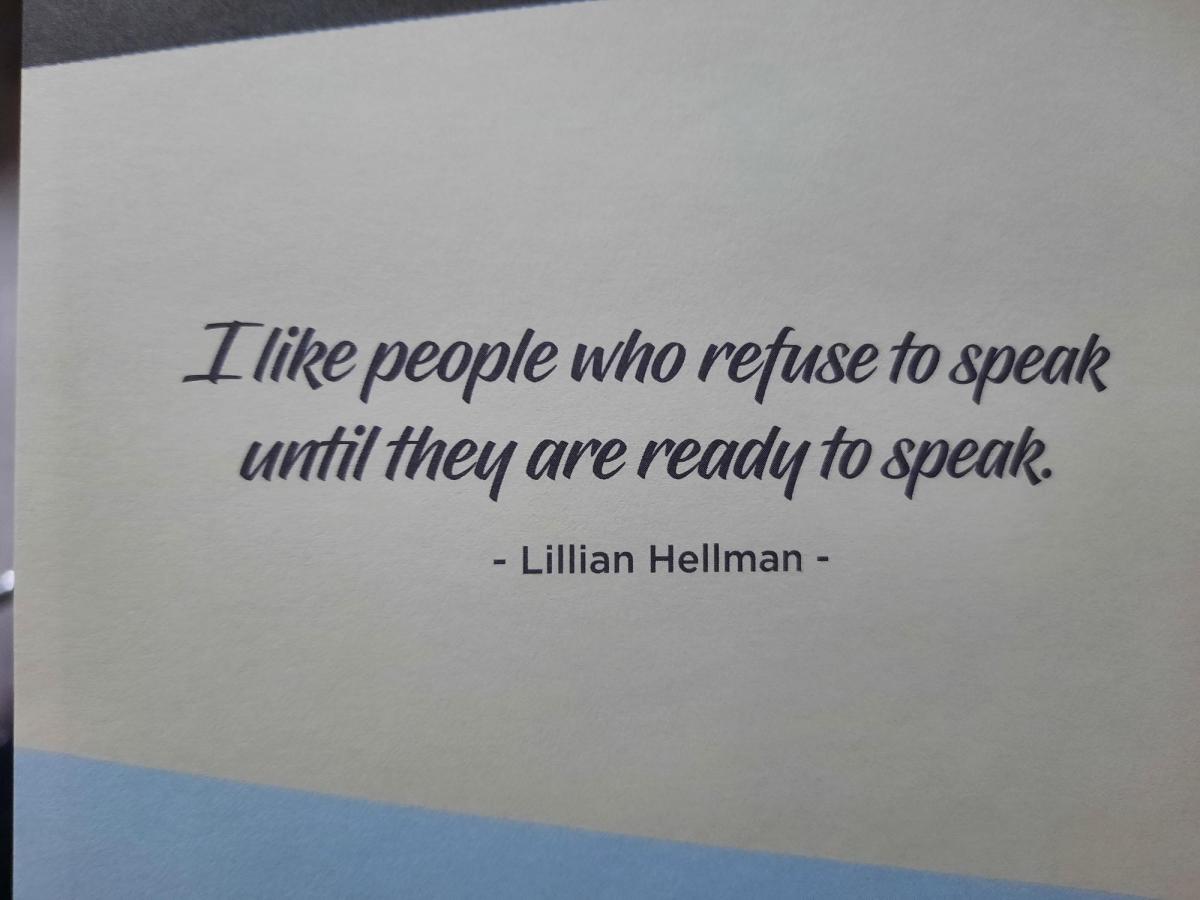 Refuse to speak – The Distinct Dot